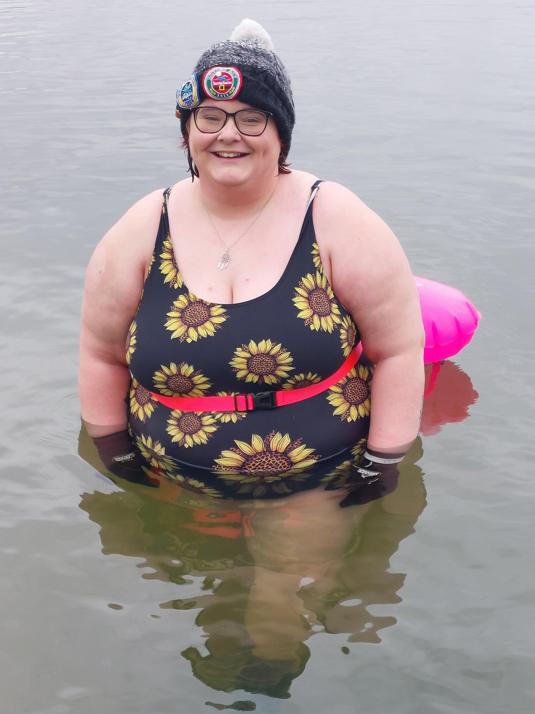 Zoggs Swimsuit Rise & Shine Ecofeel Silver Lined Scoopback (Ex Display